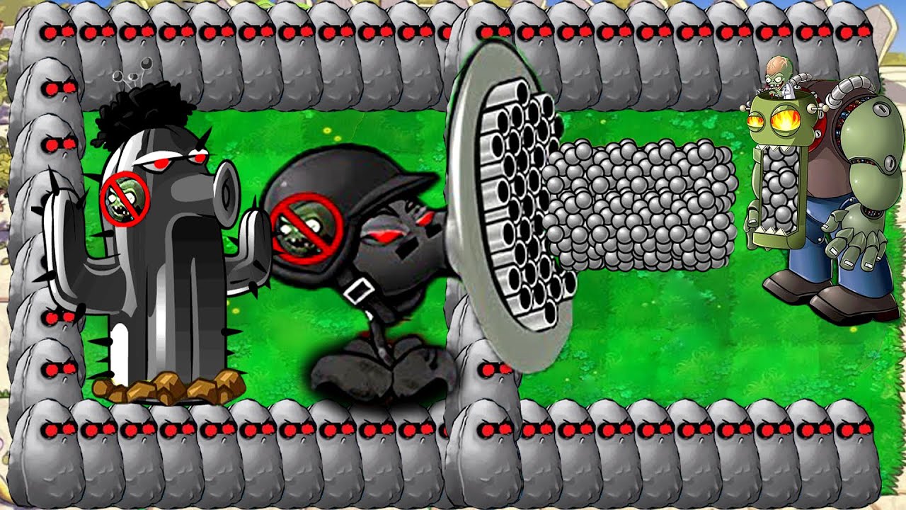 Doom Gatling X Doom Cactus Attack Giga Dr.Zomboss vs 999 Zombies ...