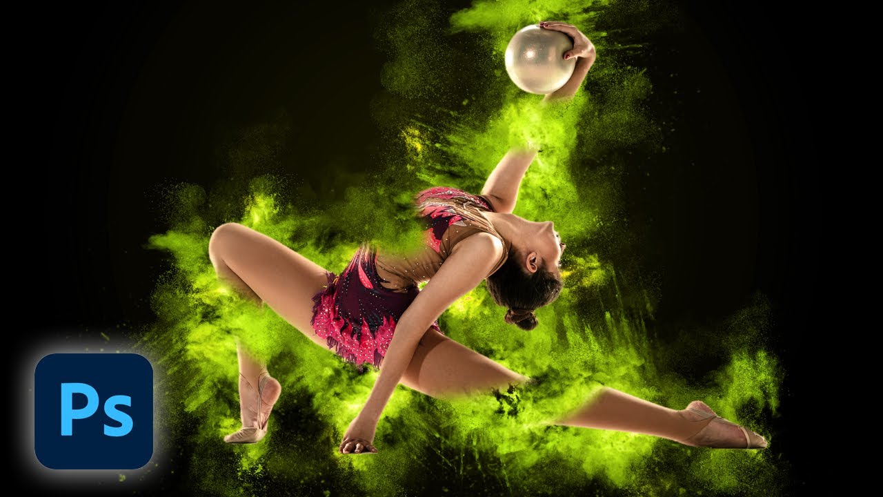 Stunning ONE-CLICK Dust Powder Explosion Effect In Photoshop CC - YouTube