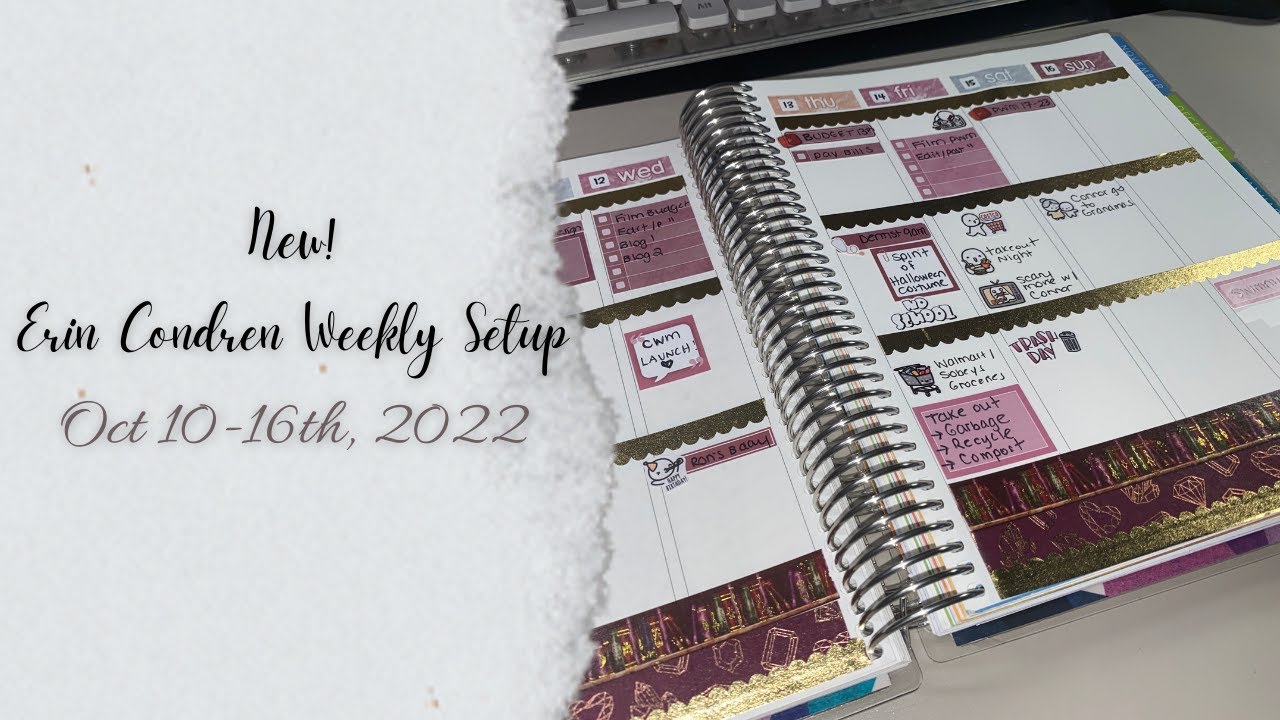 Erin Condren Vertical || Decorative Plan WIth Me || Oct 10th - 16th ...