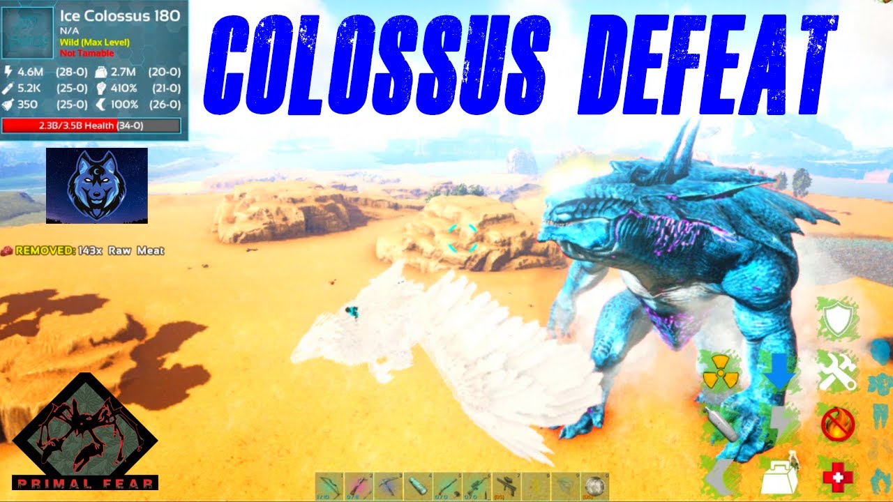 Defeating The Final Two Colossus Bosses - Ark Primal Fear - YouTube
