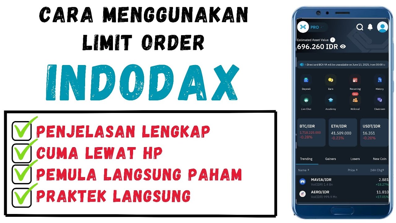 CARA MENGGUNAKAN LIMIT ORDER UNTUK PEMULA - YouTube