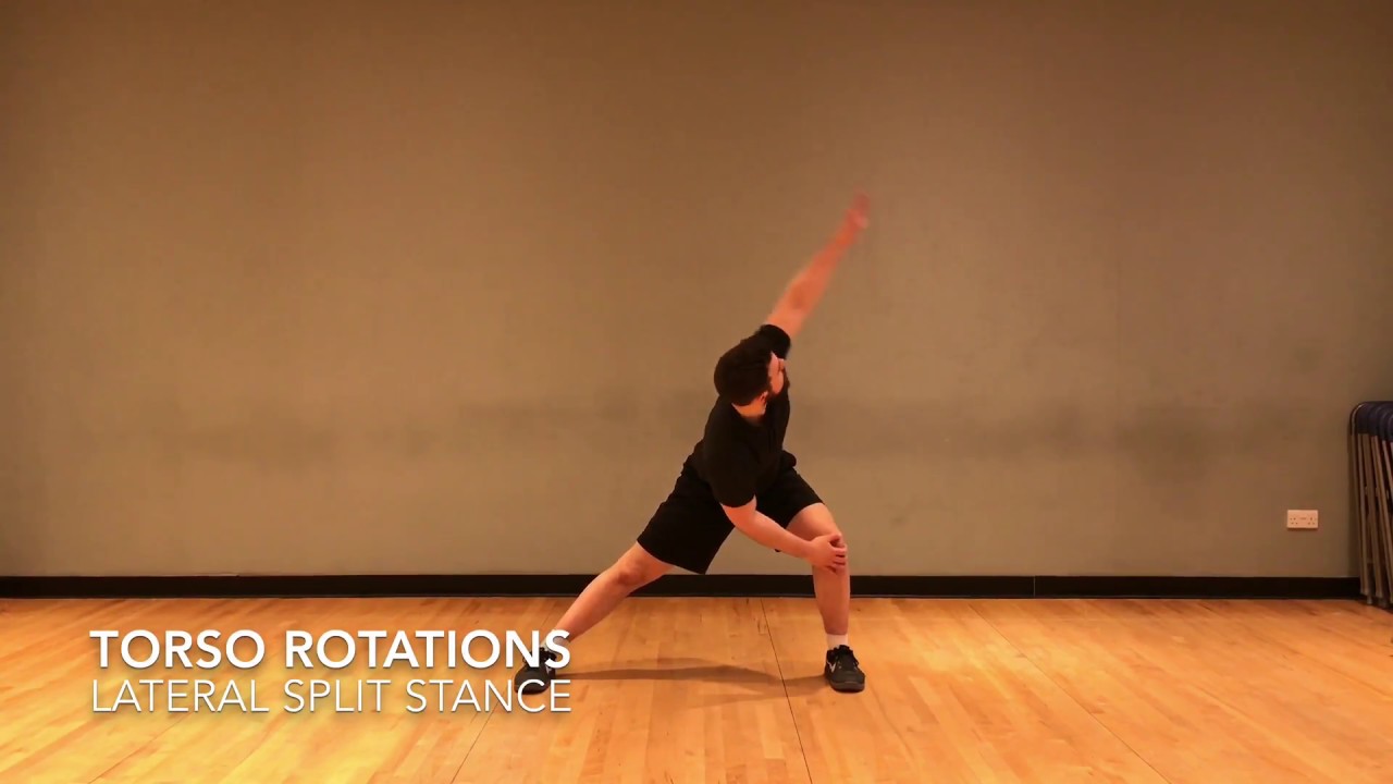 Torso Rotations - Lateral Split Stance - YouTube