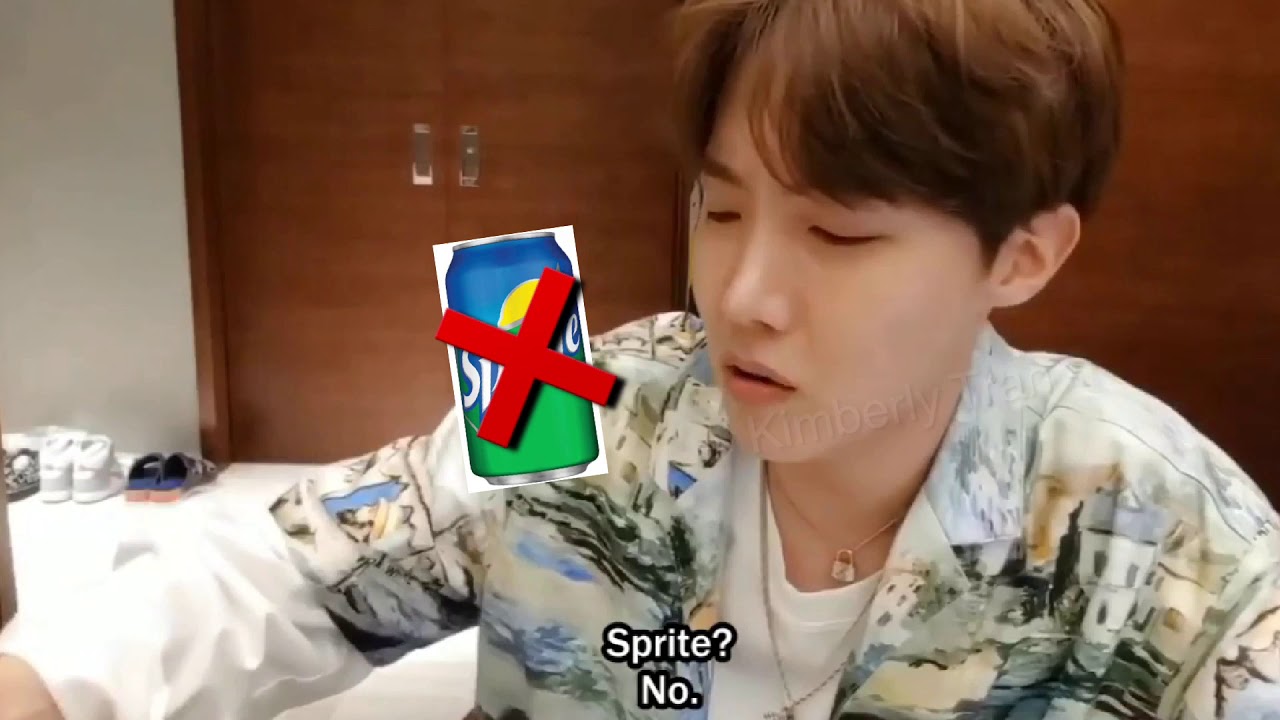 BTS J-Hope on vlive saying “Sprite no ” & “I have Sprite” - YouTube