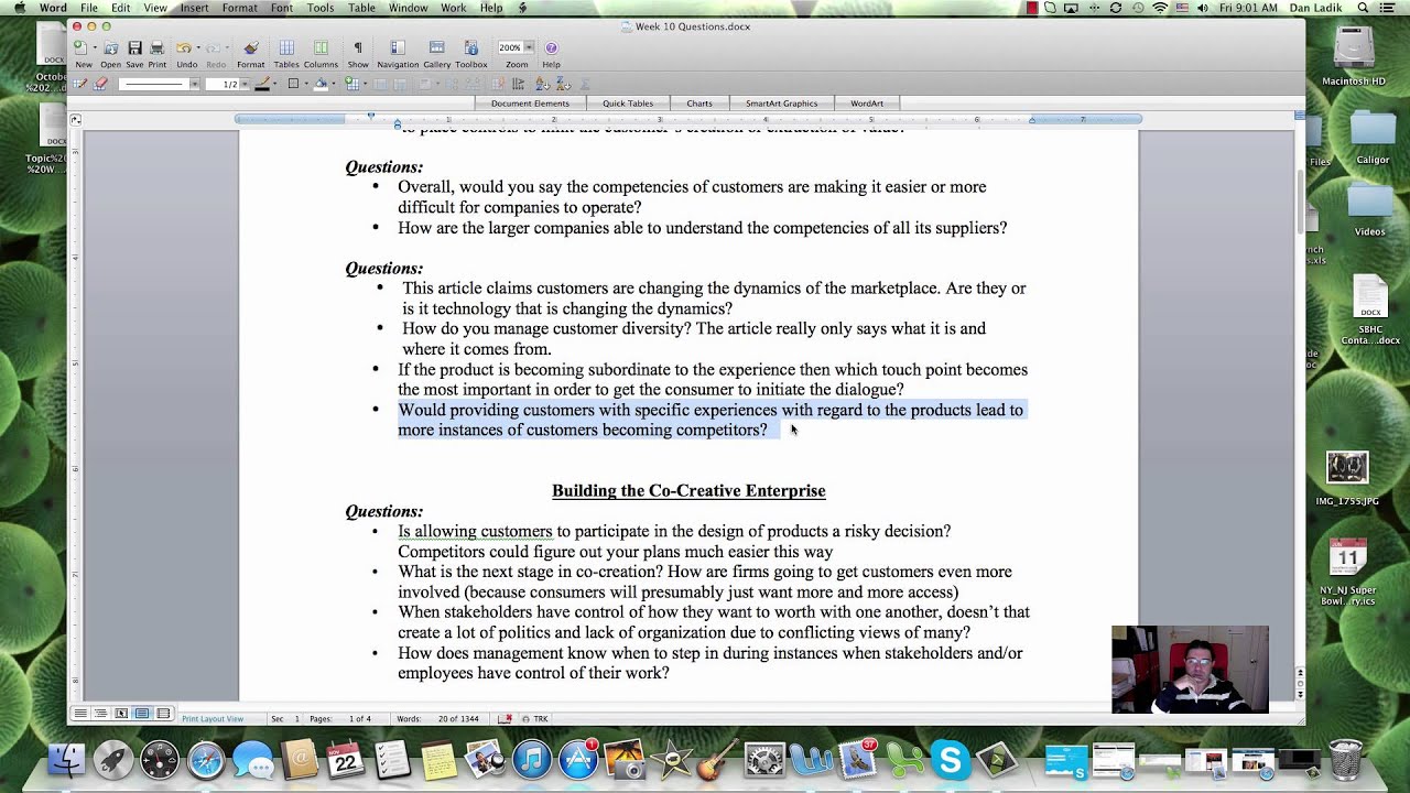 Co Creation of Value Questions Part I - YouTube