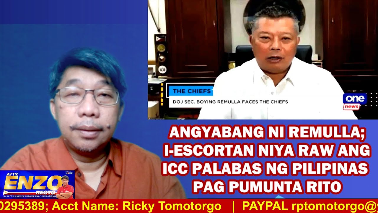ANGYABANG NI REMULLA; I-ESCORTAN NIYA RAW ANG ICC PALABAS NG PILIPINAS ...