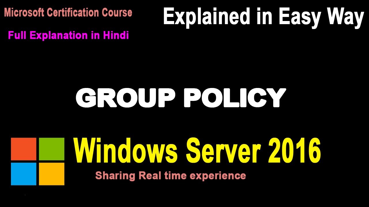 How to Configure Group Policy | windows server group policy | icnt gyan ...