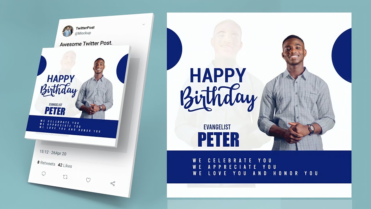 How to design a birthday flyer in pixellab || Smartphone design ...
