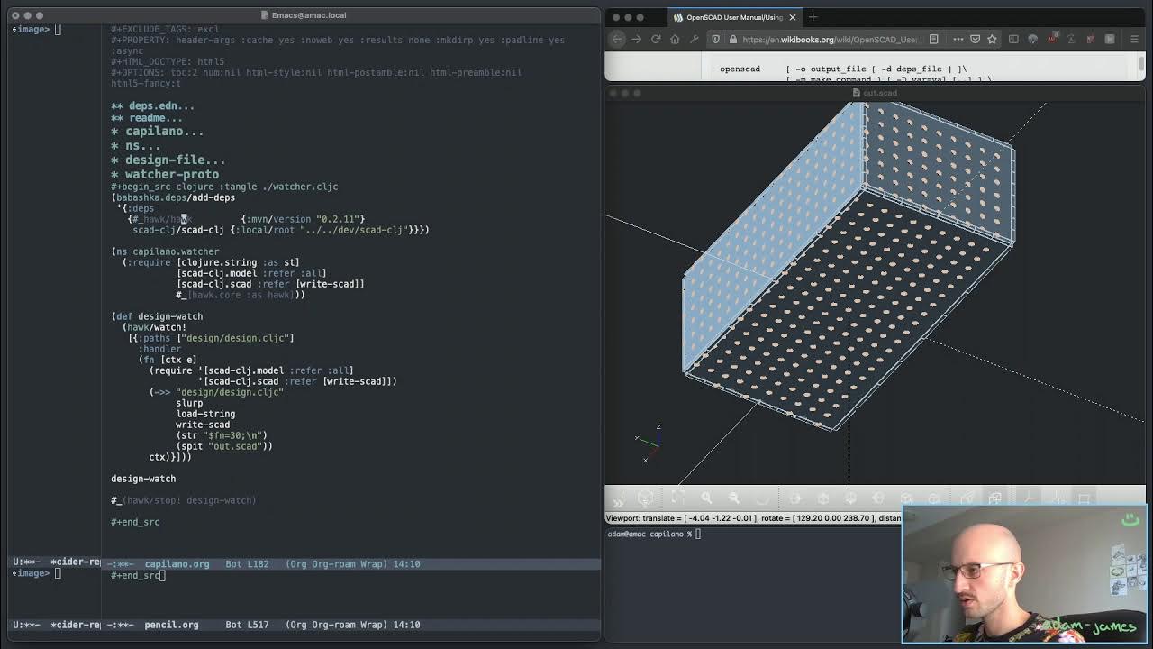 3D CAD with Clojure - Clojure dev. VOD 117 - YouTube