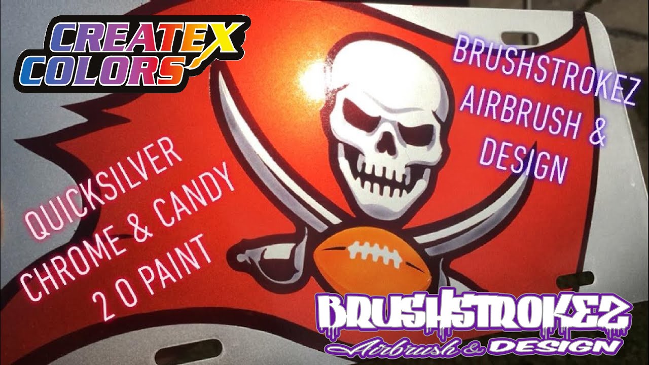 Quicksilver Chrome & Candy 2o by Createx- Bucs license plate ...