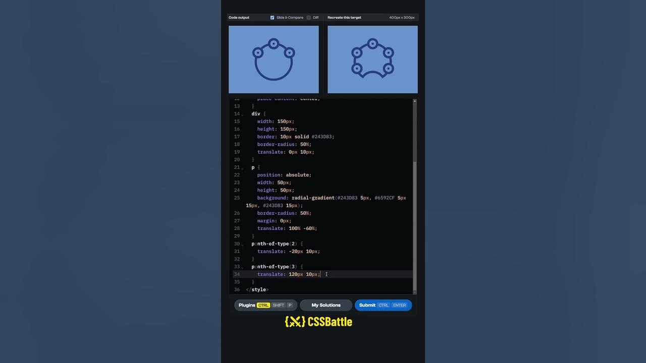 Css Battle 79 Tambourine Solution Cssbattle Codingshorts Coding Css Challenge Youtube