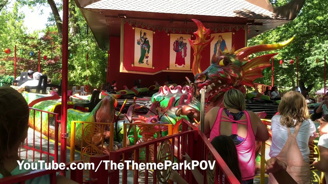Jumping Dragon (Off-Ride) at Lagoon Amusement Park - YouTube