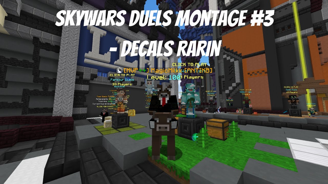 Skywars Duels Montage #3 - Decals Rarin - YouTube