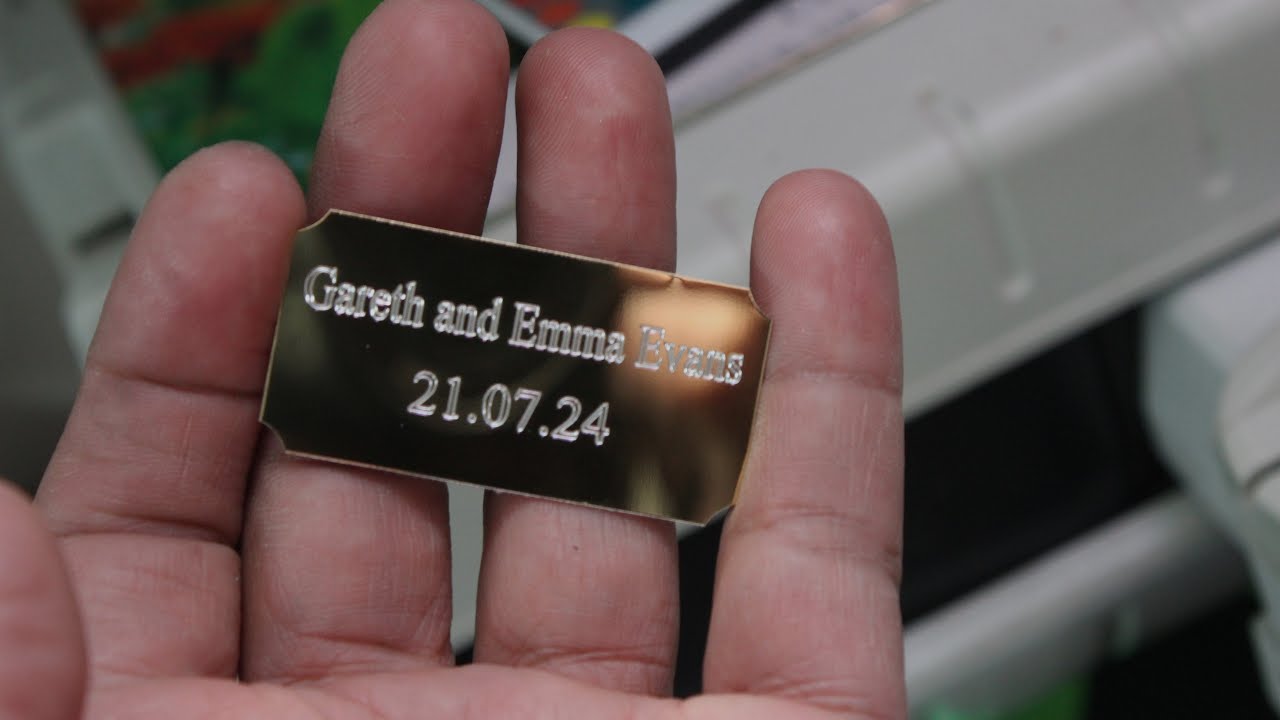 Custom Engraving Gold Plate Engraved with Text - YouTube