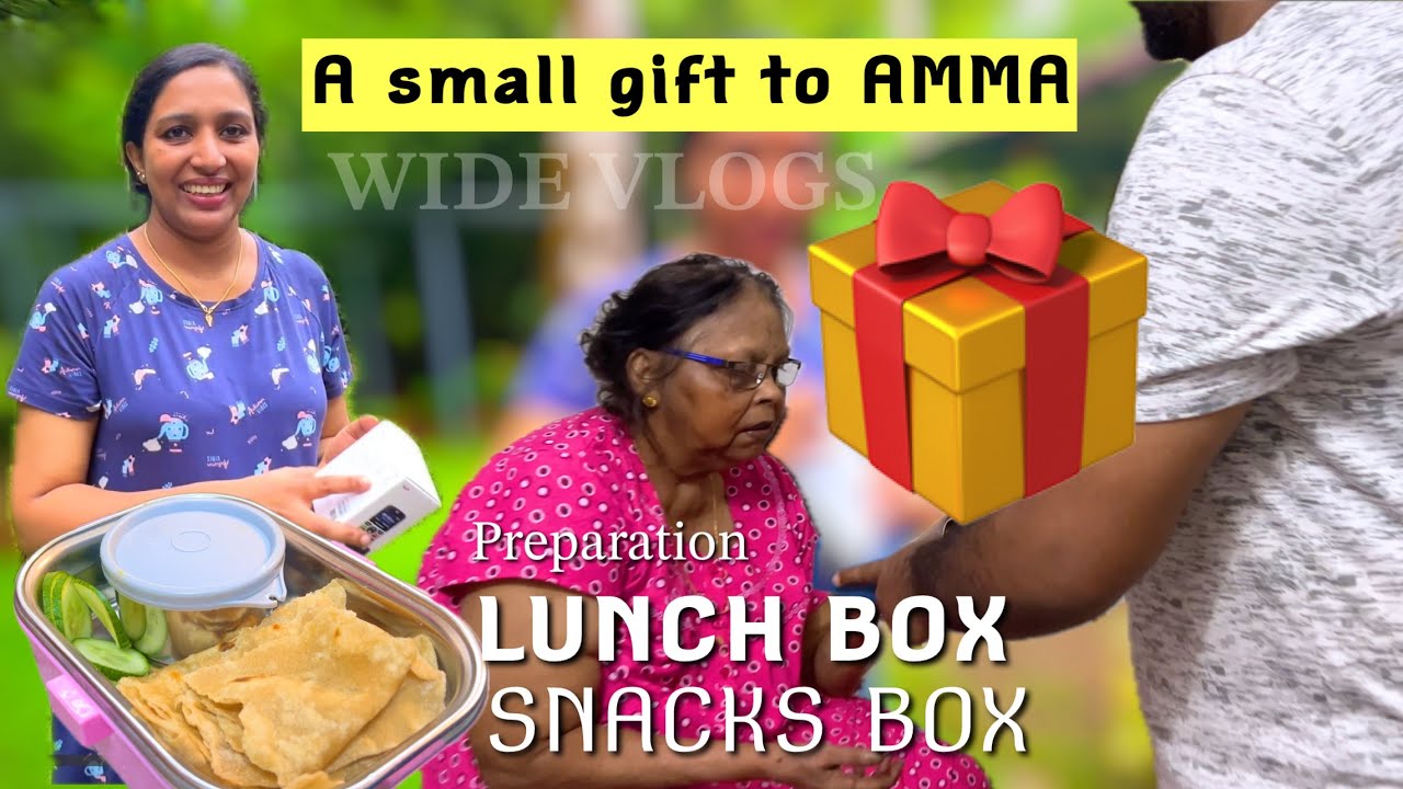 A small gift to amma | School time lunch box and snacks box Preparation ...