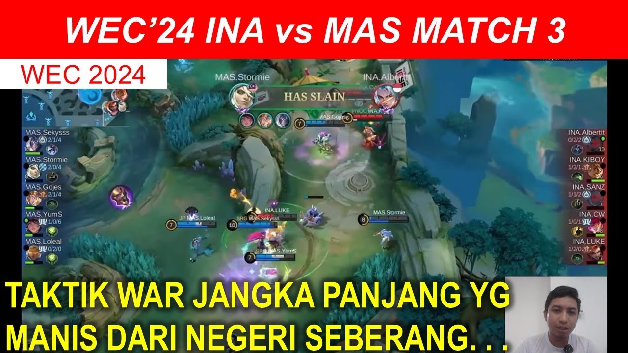 WEC'24 INA vs MAS MATCH 3. TAKTIK WAR JANGKA PANJANG YG MANIS DARI ...