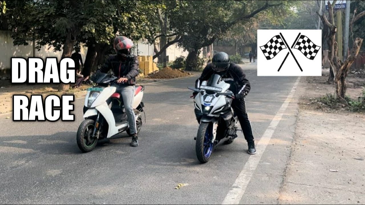 Yamaha R15 v4 V/S Ather 450x Drag Race 🔥 : Electric Vs Petrol ⛽️ 😍 ...