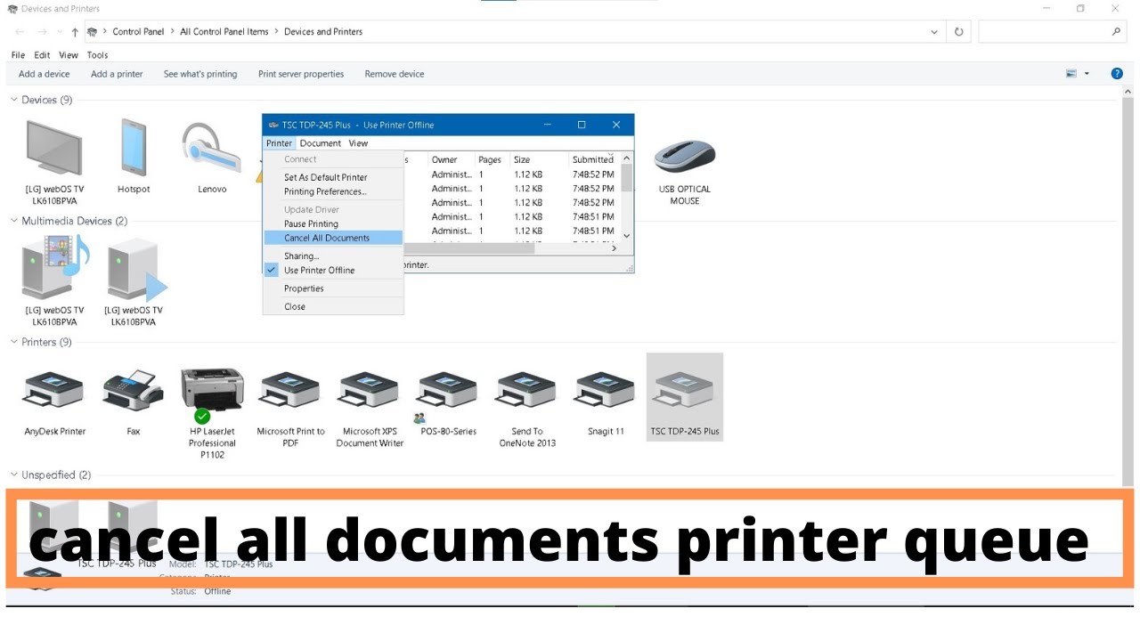 Cancel All Documents Printer Queue Urdu YouTube cancel-all-documents-printer-queue-urdu-youtube