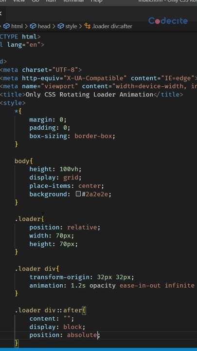 Only CSS Rotating Loader Animation #shorts #animation - YouTube