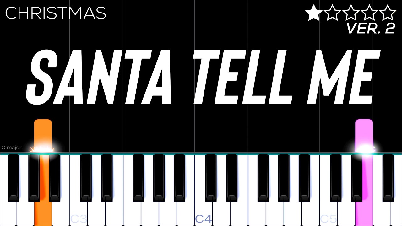 Ariana Grande - Santa Tell Me | EASY Piano Tutorial - YouTube