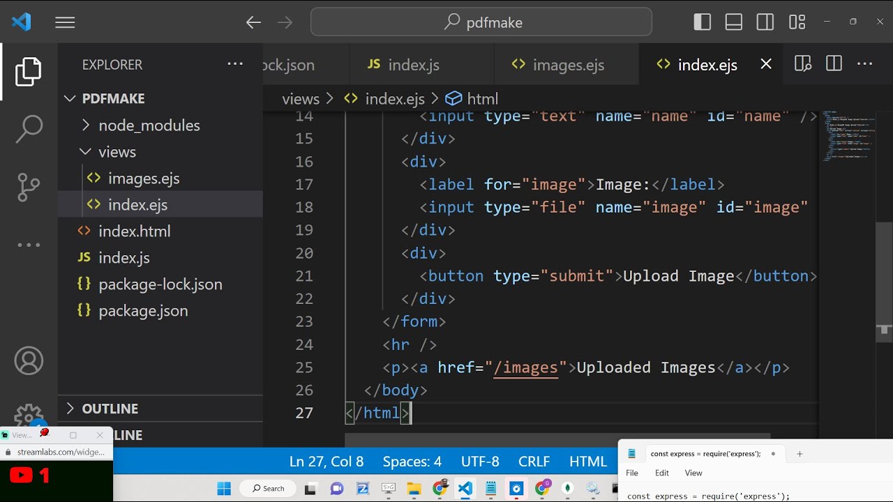 Nodejs Express Project To Upload Image Buffer And Blob Data To Mongodb Database And Display It 9400