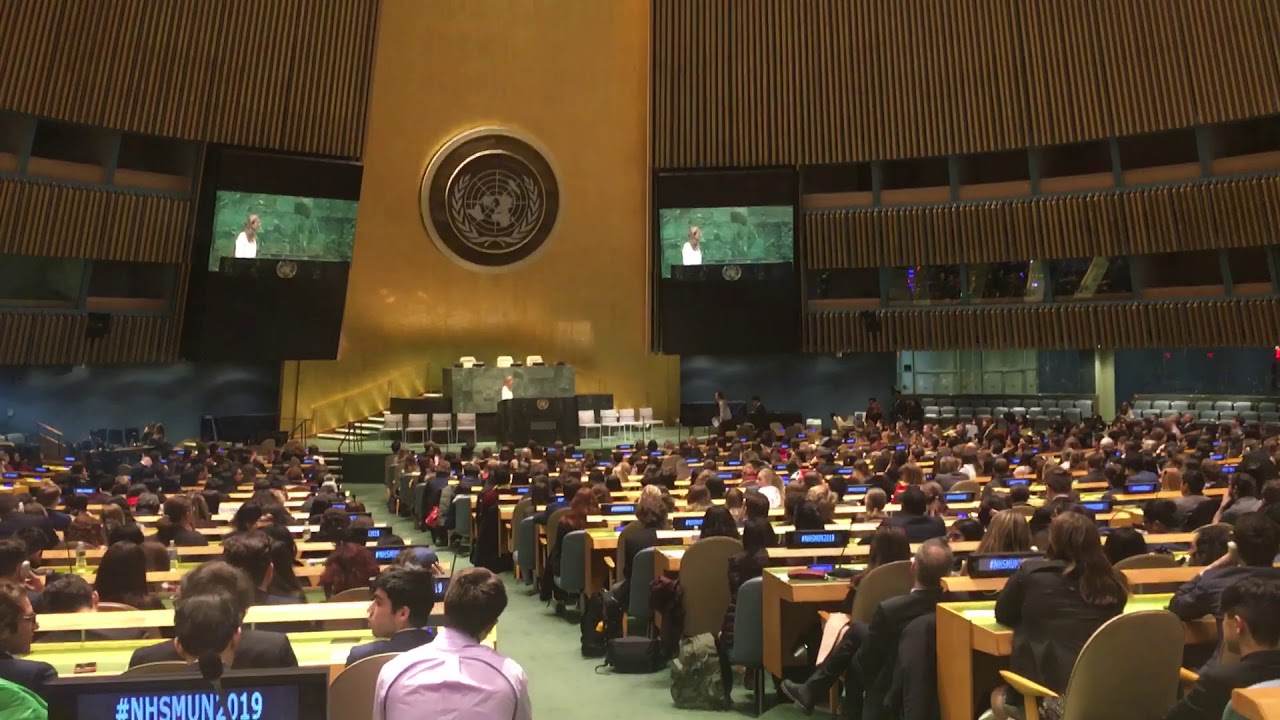 Speaking at NHSMUN Closing Ceremonies, United Nations General Assembly ...