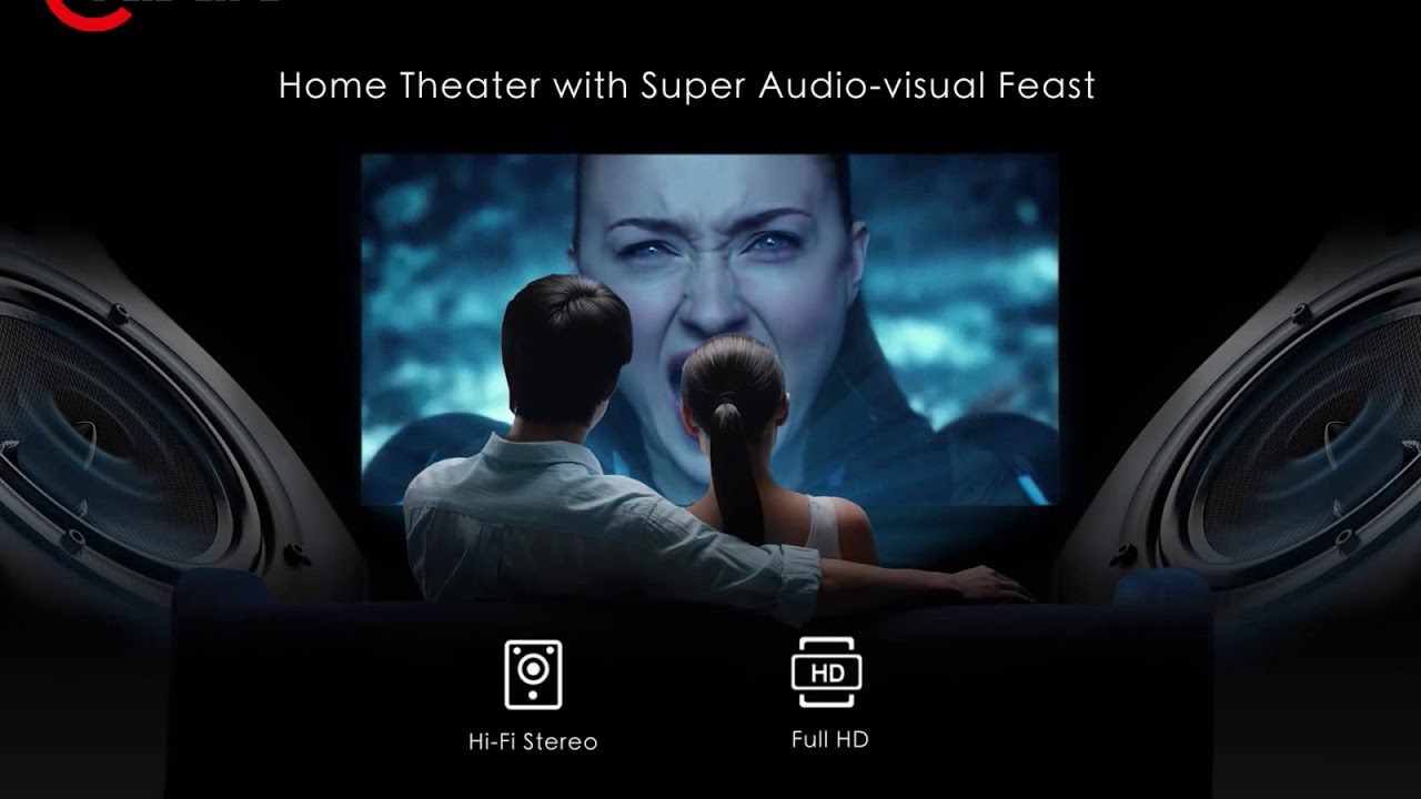 Kixin K5H Smart Mini Projector Video Show - YouTube