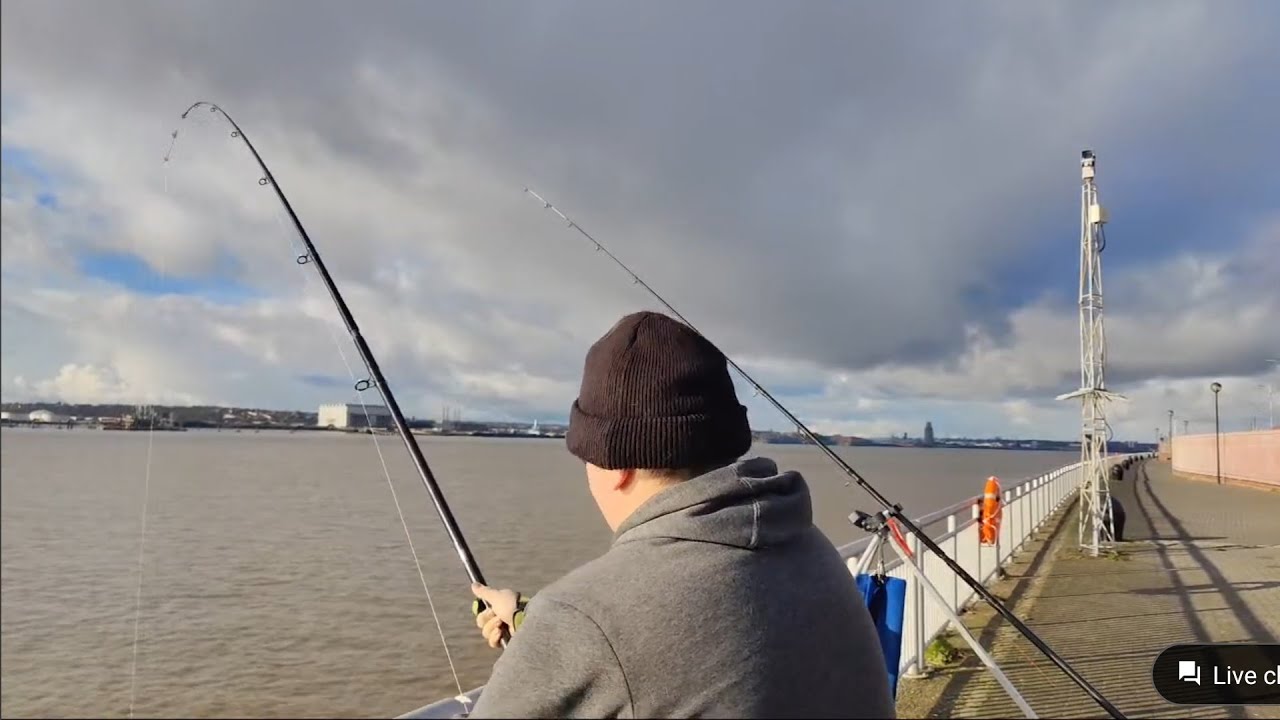 Live sea fishing cod hunt, River Mersey, Brunswick HW 1847 - YouTube