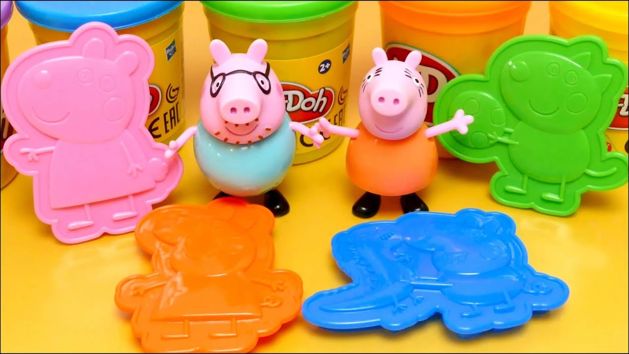 Special Peppa Pig Play-Doh Toys & Molds - English Color Learning for ...