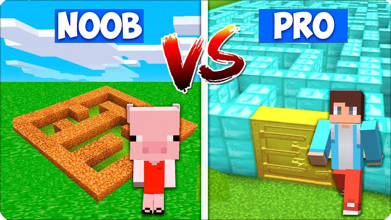 😀 Minecraft NOOB vs PRO: GIANT MAZE HOUSE BUILD CHALLENGE! - YouTube