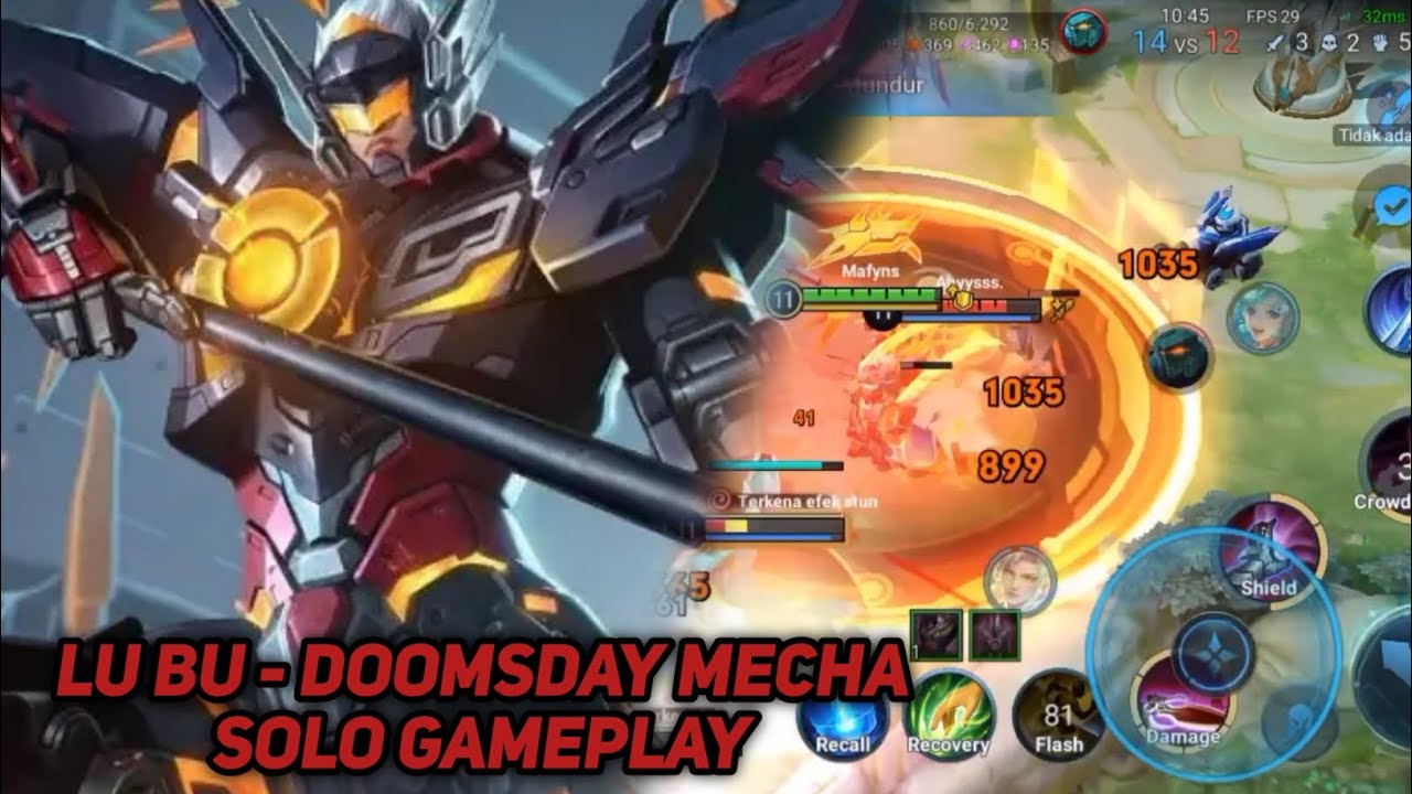 Honor Of Kings [Lu Bu - Doomsday Mecha] | Solo Gameplay - YouTube