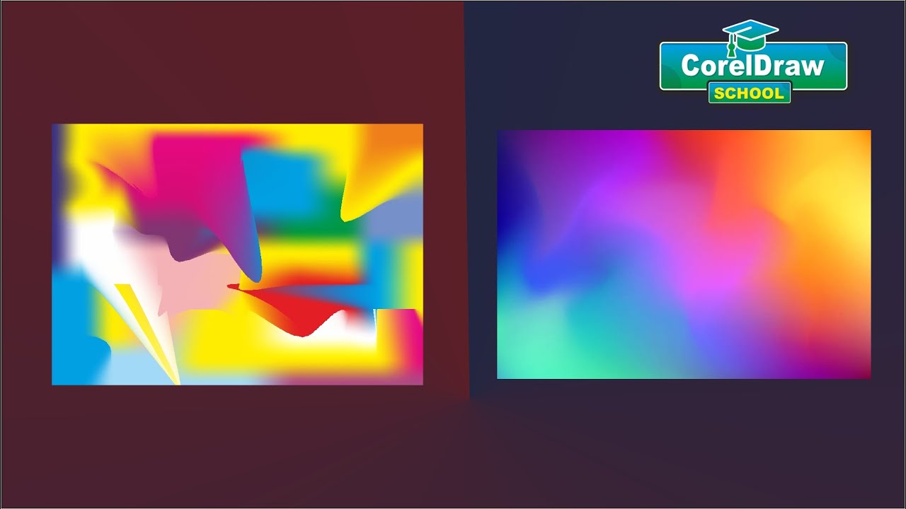 colorful background design in coreldraw by coreldraw school - YouTube
