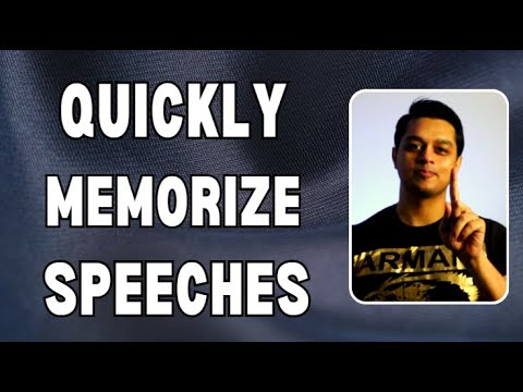 Quickly Memorize a Speech in 2 Easy Steps - YouTube