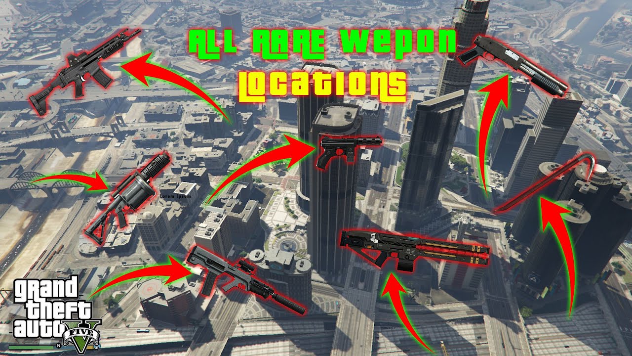 GTA 5 - All Secret and Rare Weapon Locations (Grenade launcher, Sniper ...