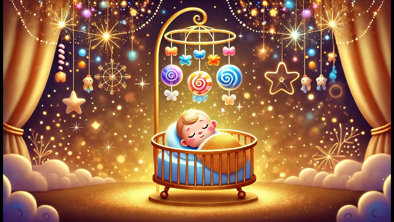Baby falls asleep quickly - lullaby to soothe baby with candy decor ...