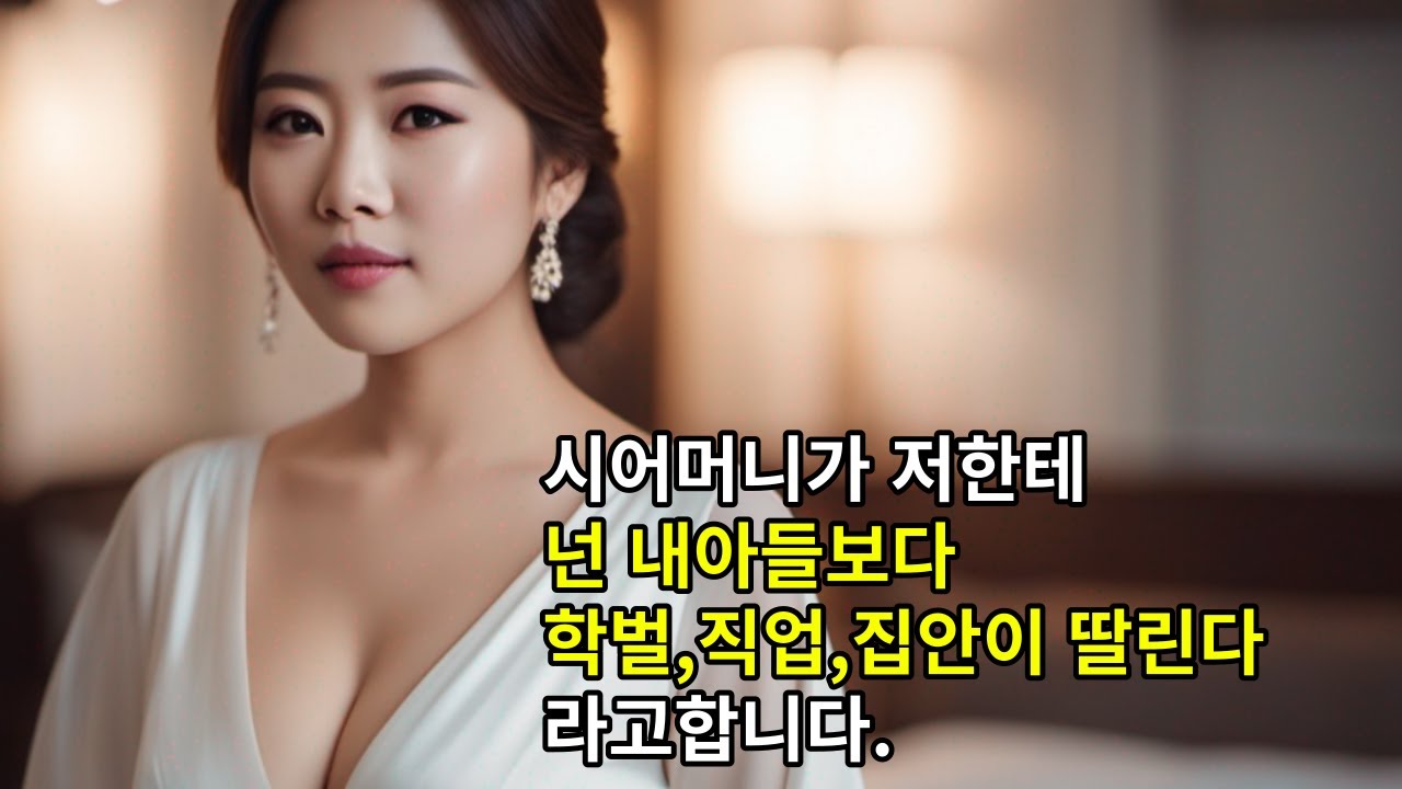 시어머니가 넌 내아들보다 딸린다 라고하네요 Youtube