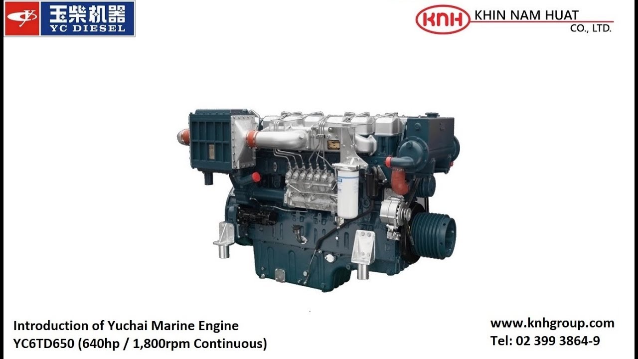 Yuchai Marine Engine YC6TD650 Introduction - YouTube