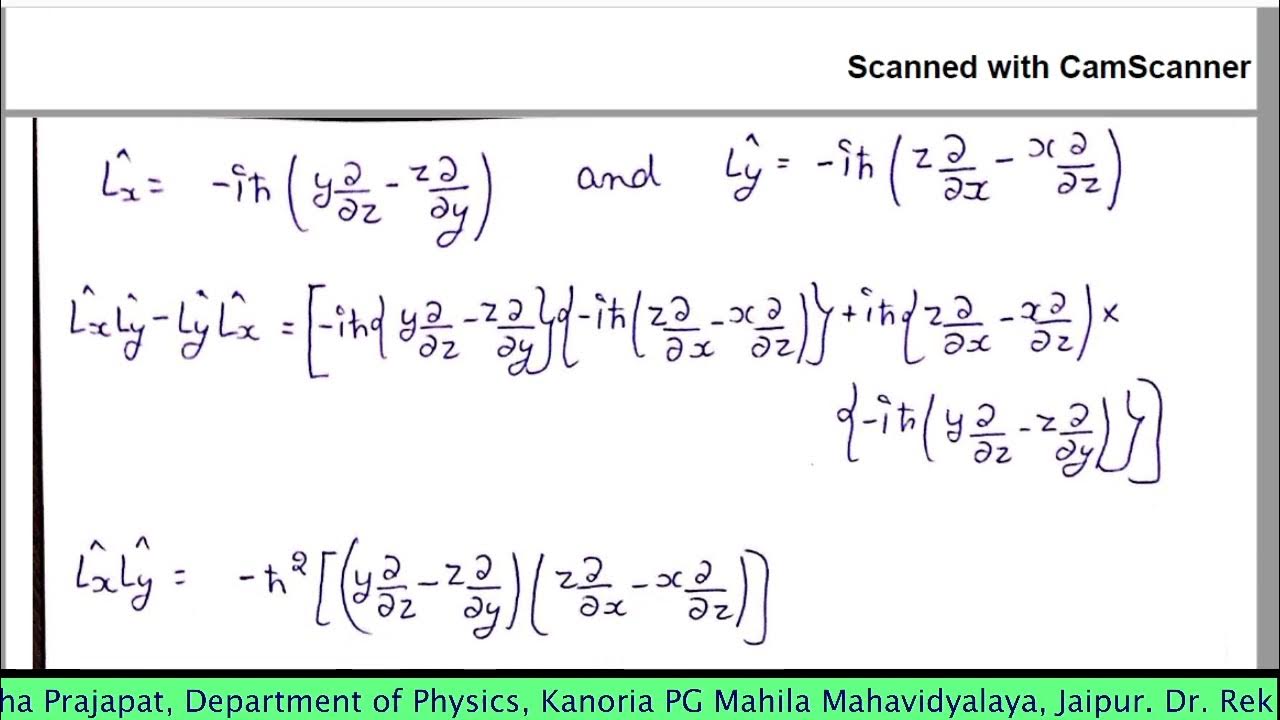 Commutation Relation - YouTube