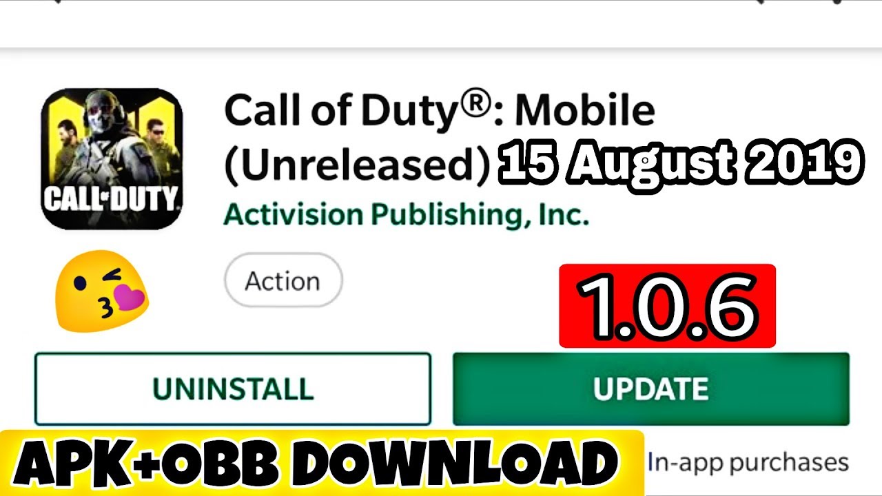 call of duty mobile latest version 1.0.6 Download| apk + obb/data| New ...