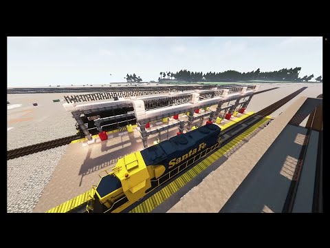 Immersive Railroading Minecraft time-laps build - train refueling ...