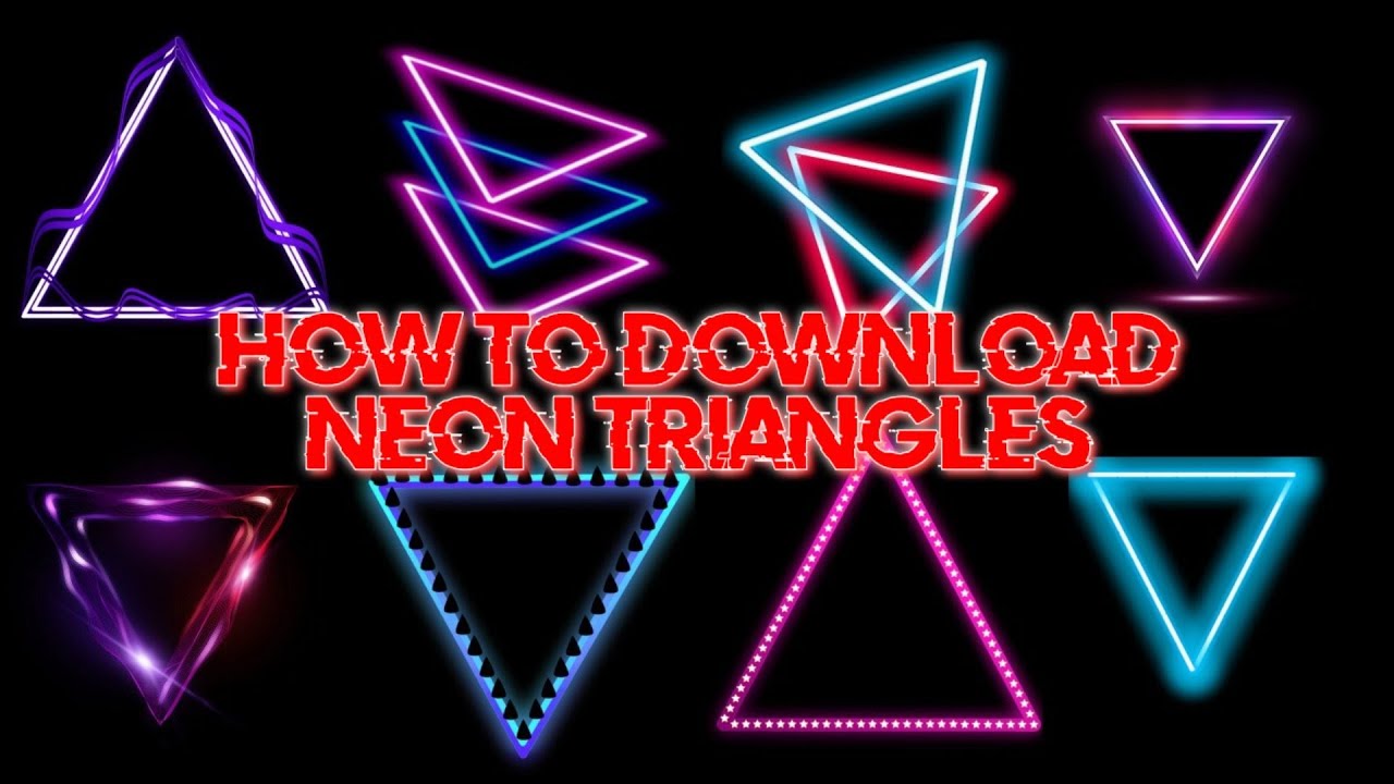 How To Download Neon Triangles Pgn With In 3 Minutes | Picsart - YouTube