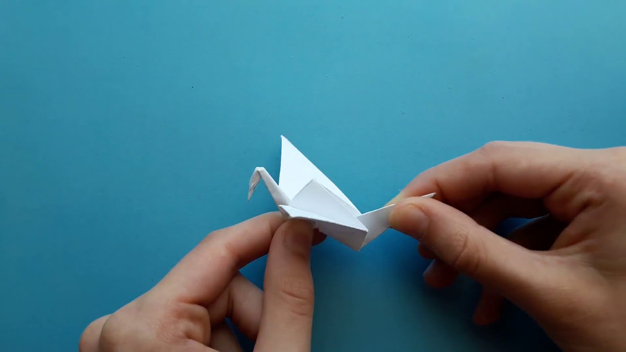 Origami - létající ptáček - YouTube