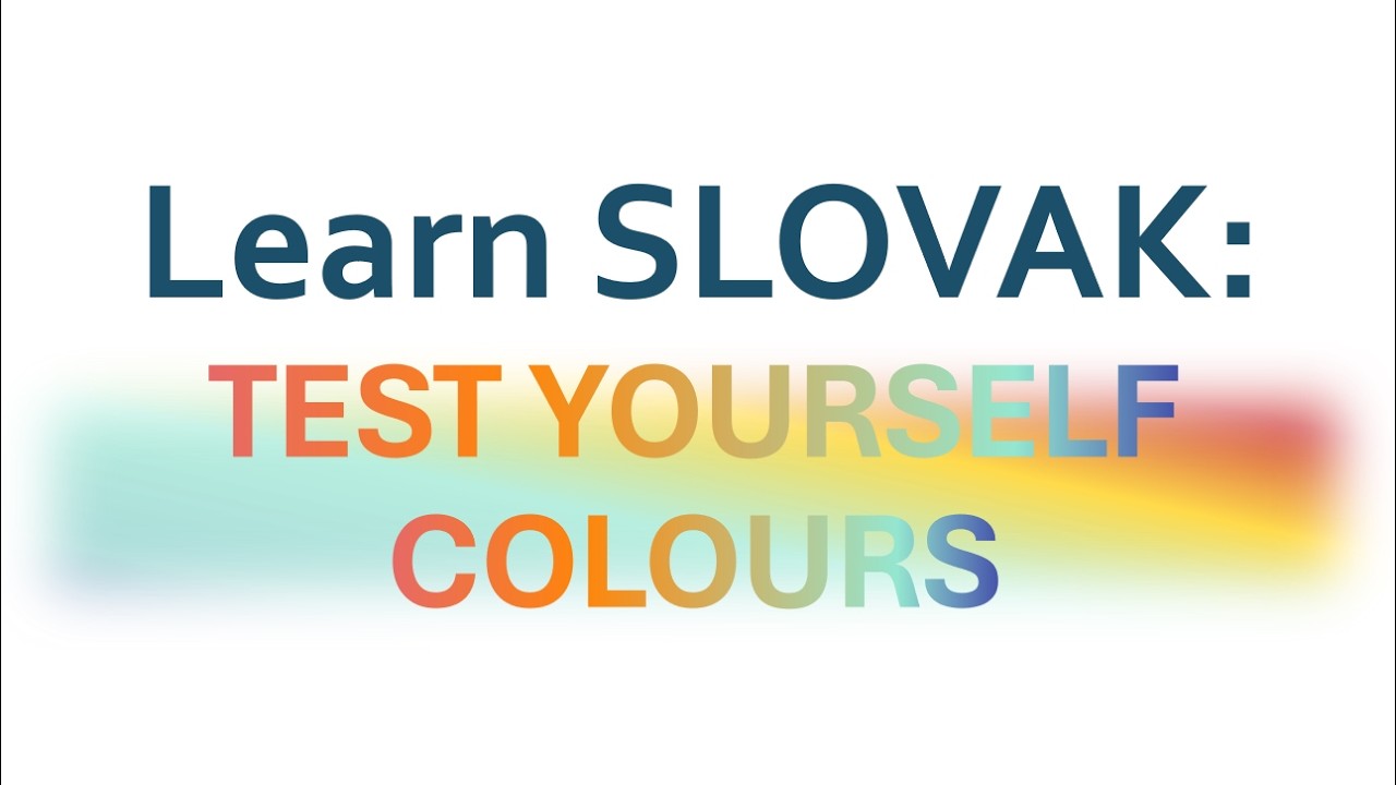 Test yourself in SLOVAK │ Colours - YouTube