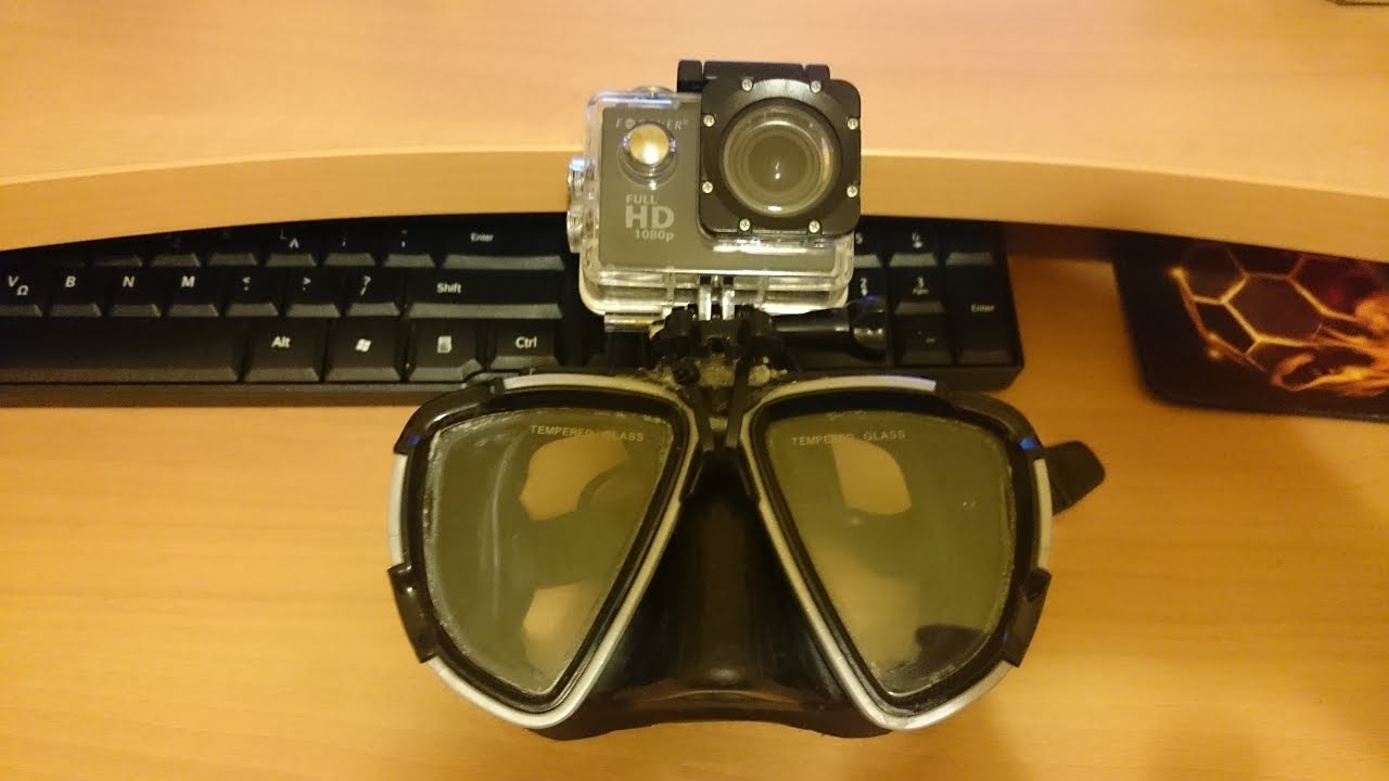 DIY action cam mount for diving mask - YouTube