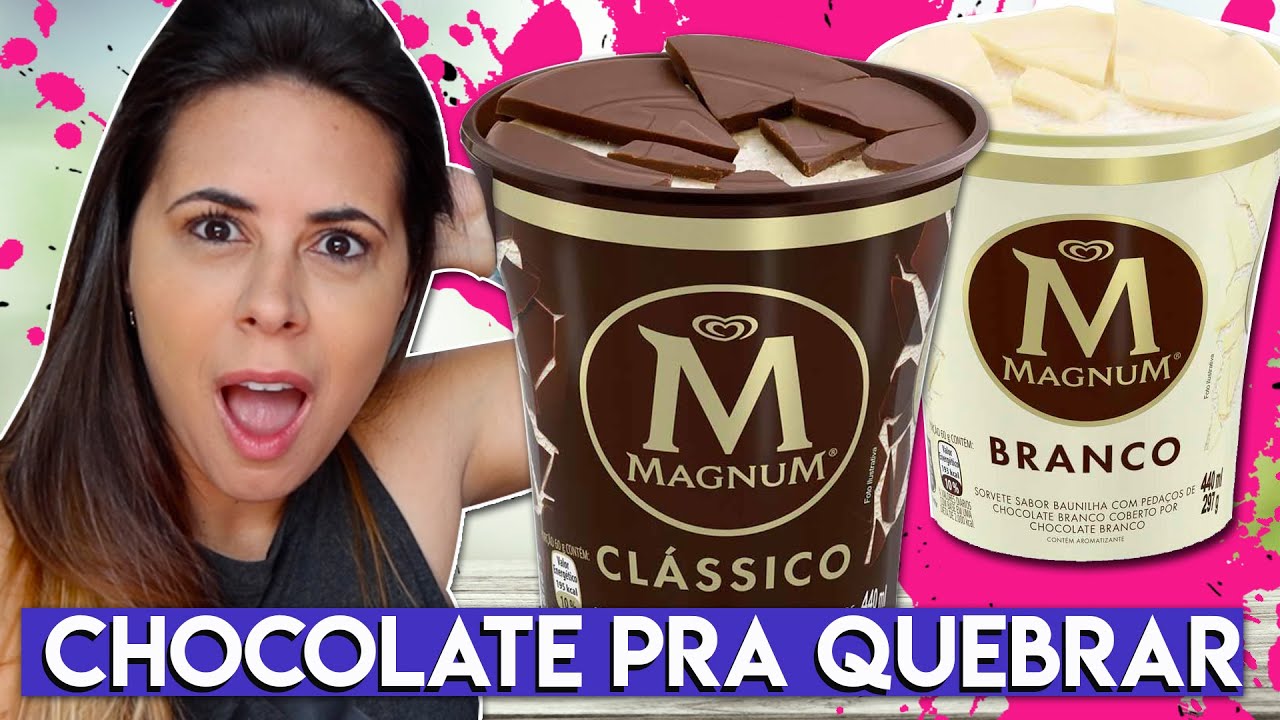 Magnum de Pote 😱 Sorvete com Casca de Chocolate para Quebrar - YouTube