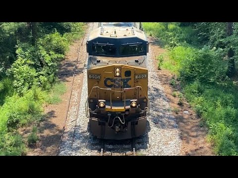 Chasing CSX L619 from Apex to Moncure NC on 7/15/24 ft. an Overhead Shot of the Train - YouTube