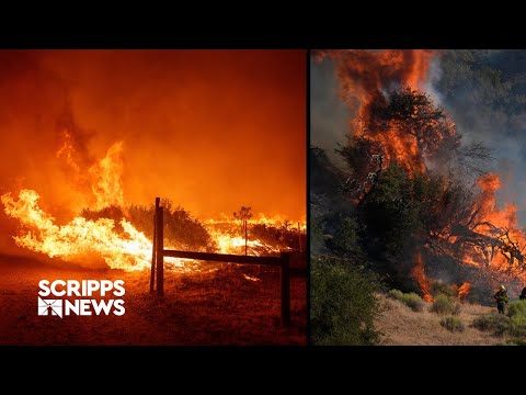 Dangerous wildfires continue to torch Southern California & New Mexico