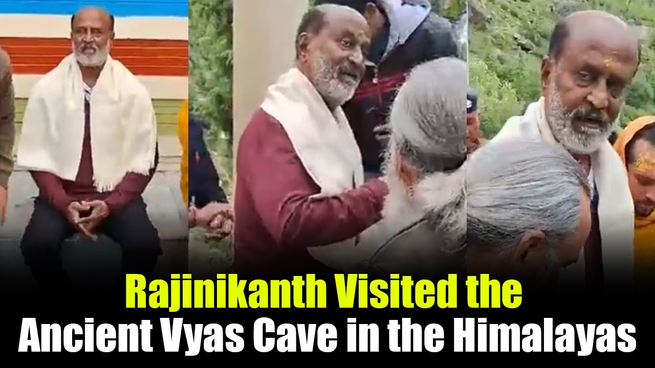 Rajinikanth at 5330 yrs old cave || Vyas Gufa | Badrinath | TFPC - YouTube