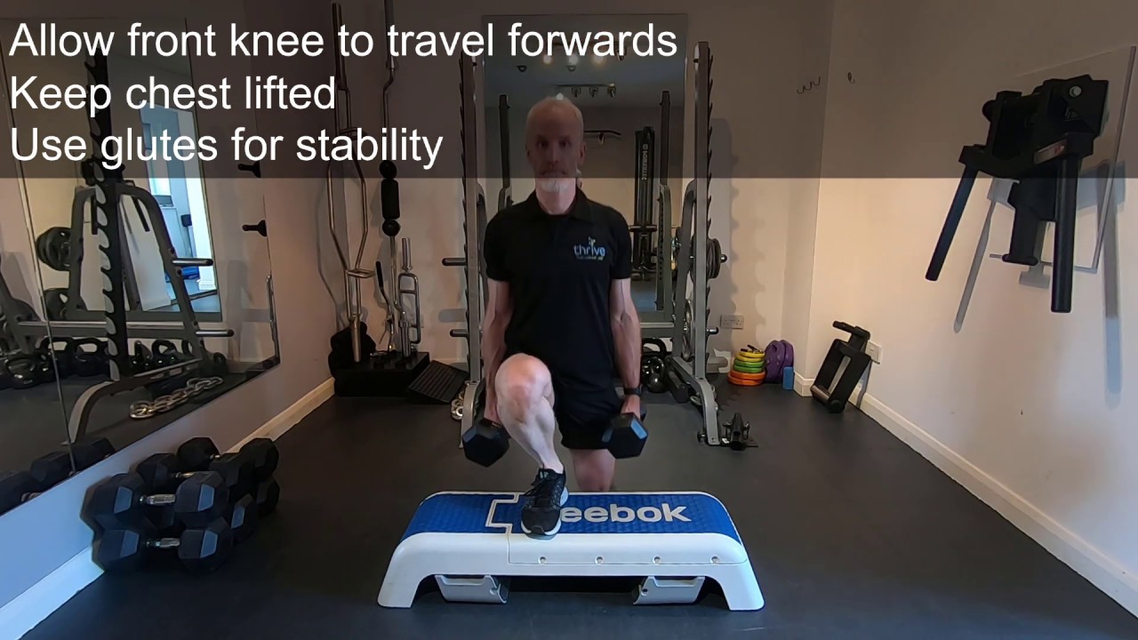 Dumbbell Split Squat Front Foot Elevated - YouTube