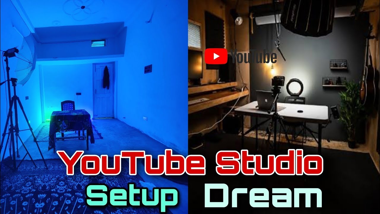 Best Budget YouTube Studio Setup ll Under 400rs Multi color lights ll ...