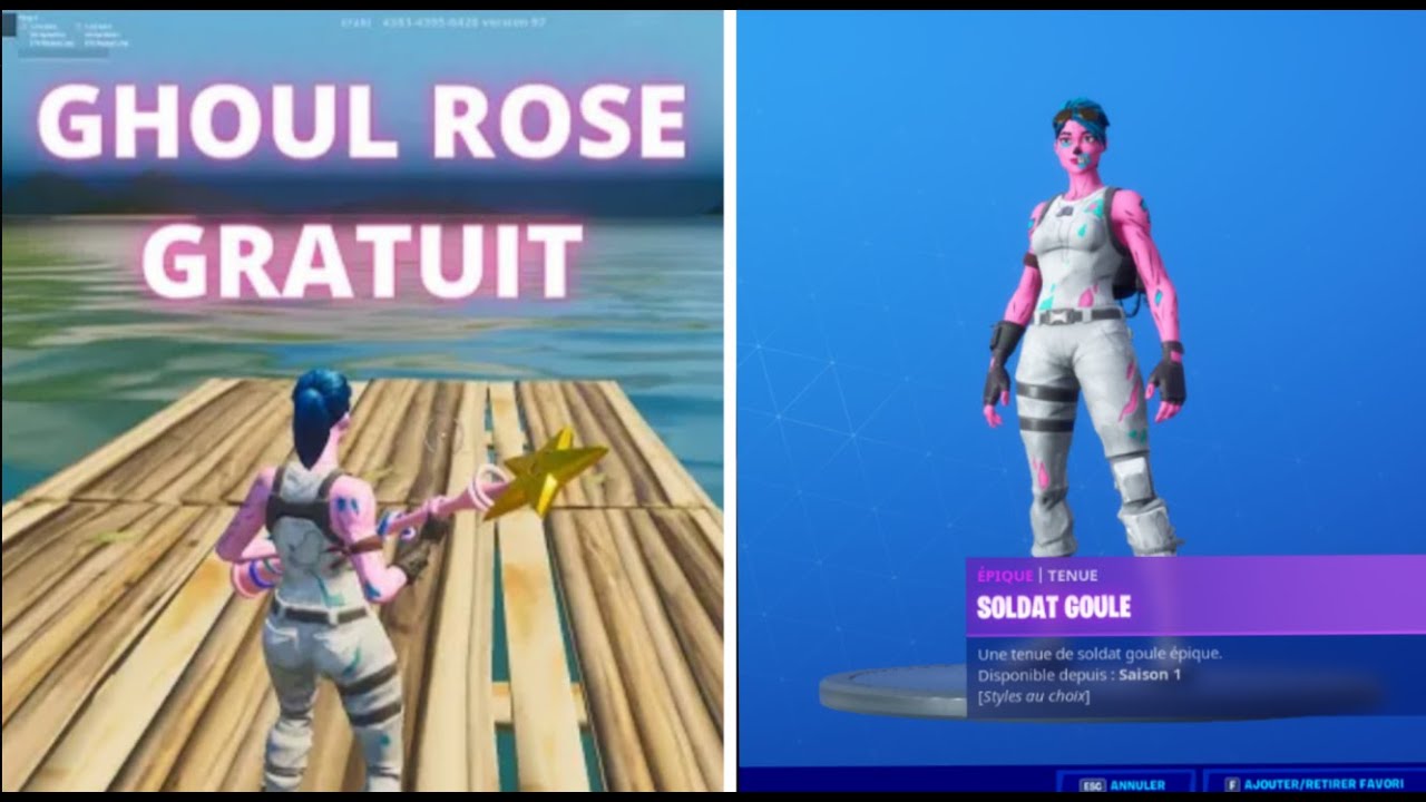 Comment avoir le skin ghool rose sur fortnite - YouTube